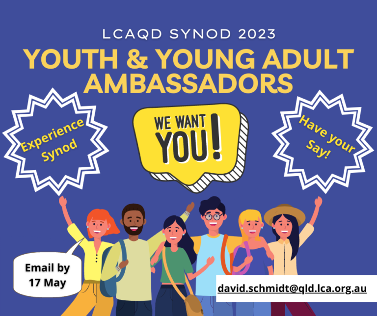 Youth and Young Adult Ambassadors for Convention of Synod 2023