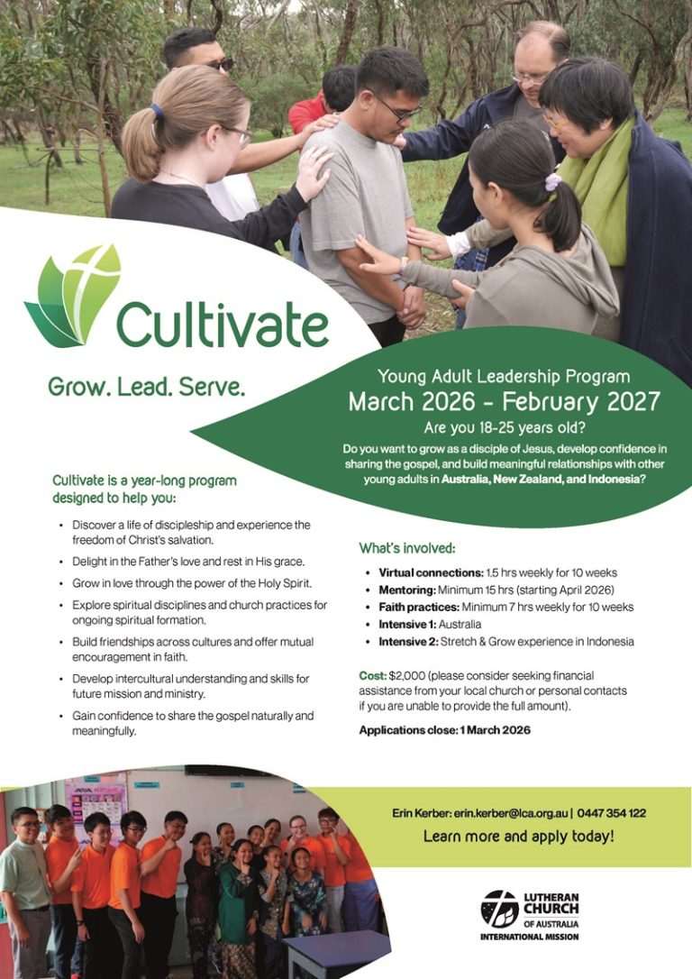 'Cultivate' Young Adult Leadership Program - Qld District